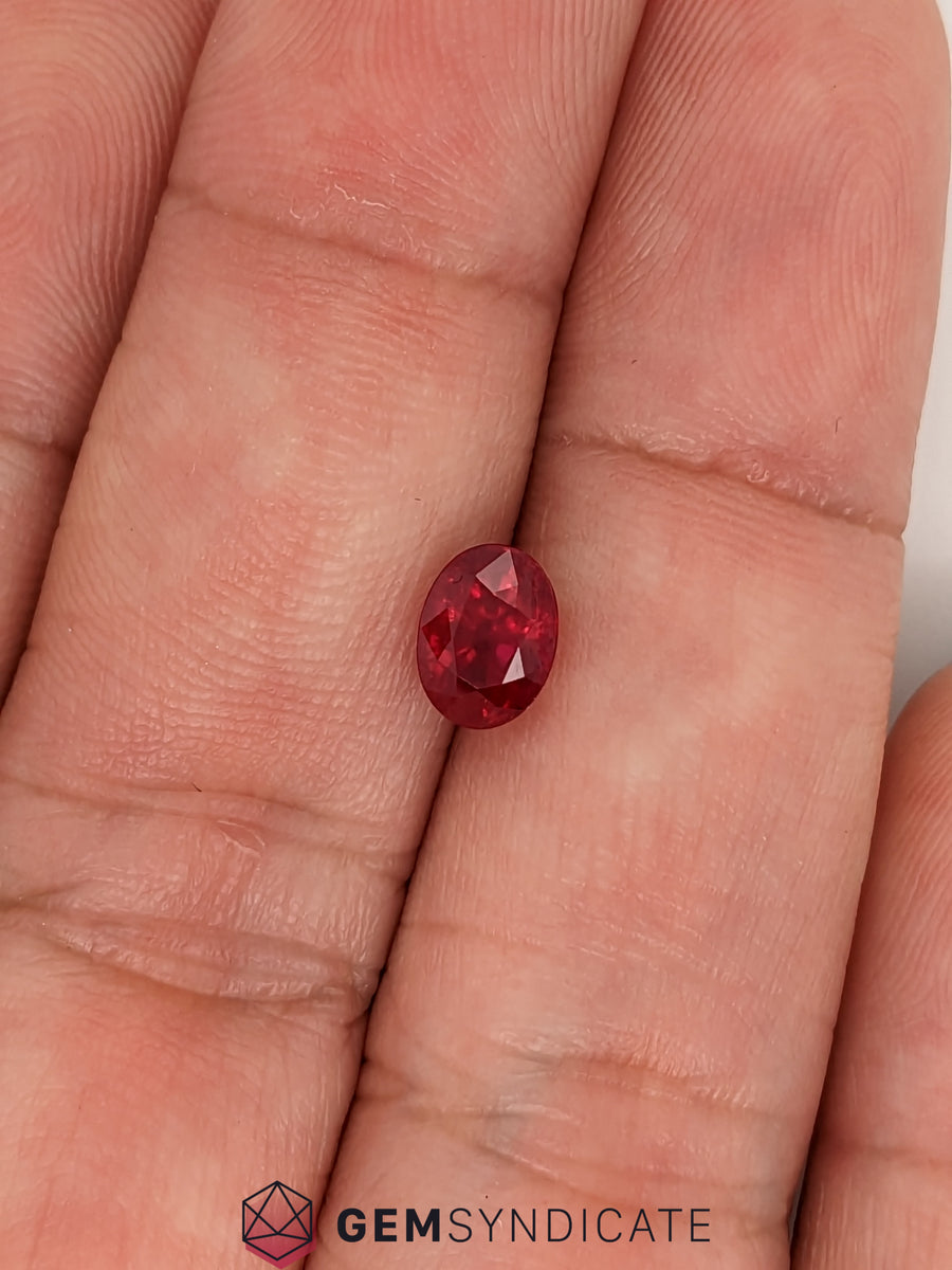 Dramatic Oval Red Ruby 1.35ct – The Gem Syndicate