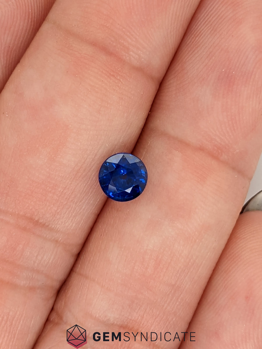 Breathtaking Round Blue Sapphire 0.98ct – The Gem Syndicate