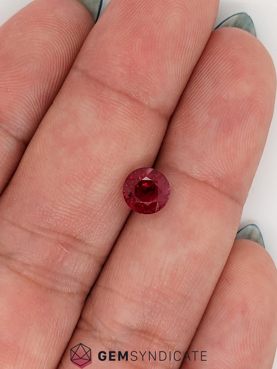Dramatic Round Red Ruby 1.48ct – The Gem Syndicate