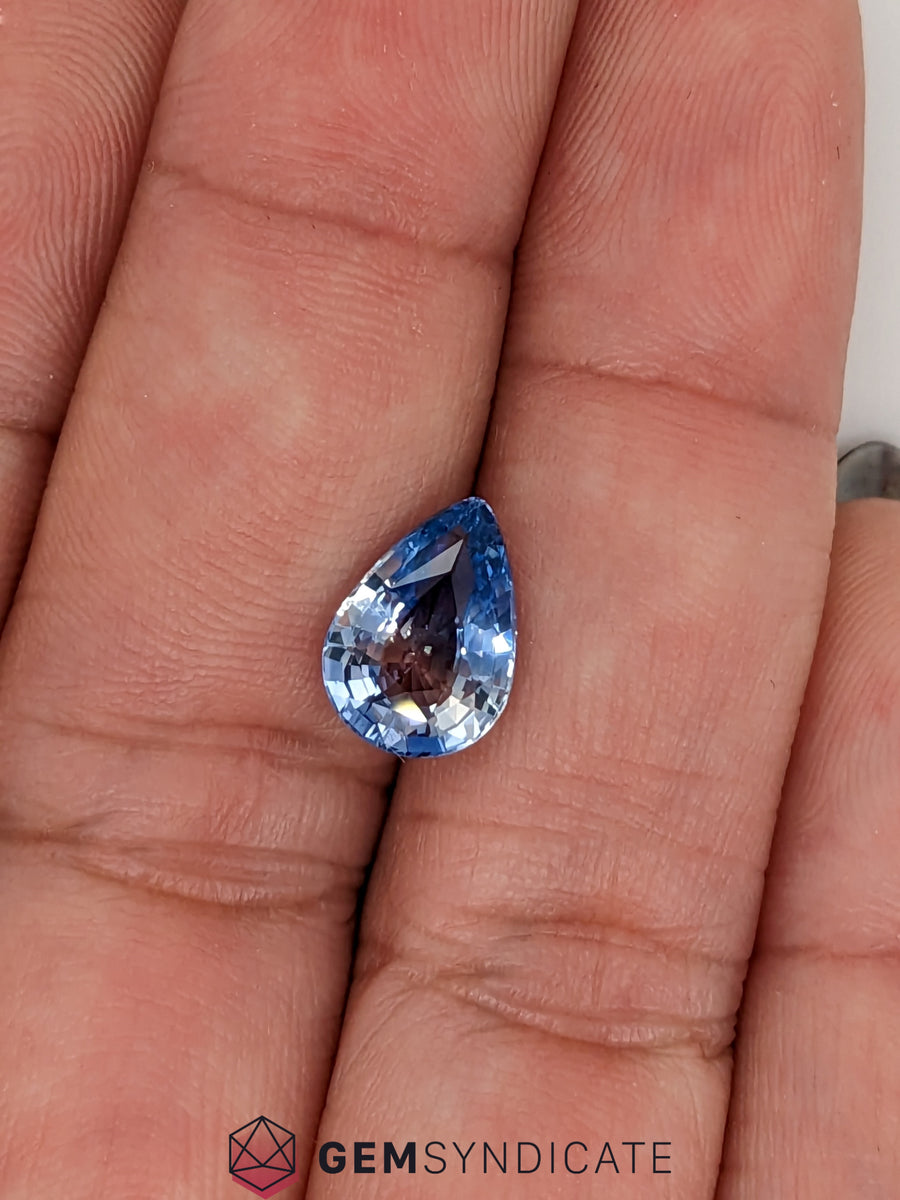 Perfect Pear Shape Parti Sapphire 3.03ct – The Gem Syndicate