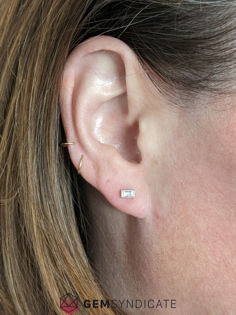 Flirty White Sapphire Earrings in 14k Gold – The Gem Syndicate